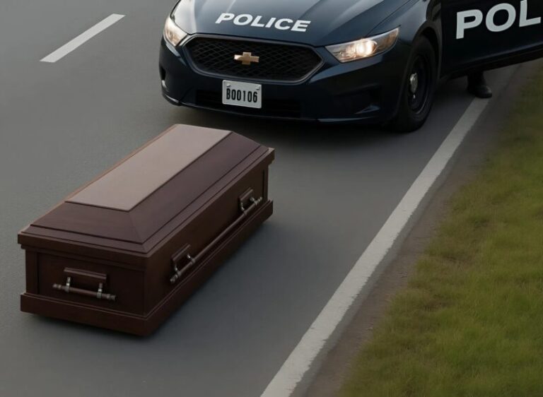 A police officer noticed a coffin in the middle of the sidewalk: he got ...