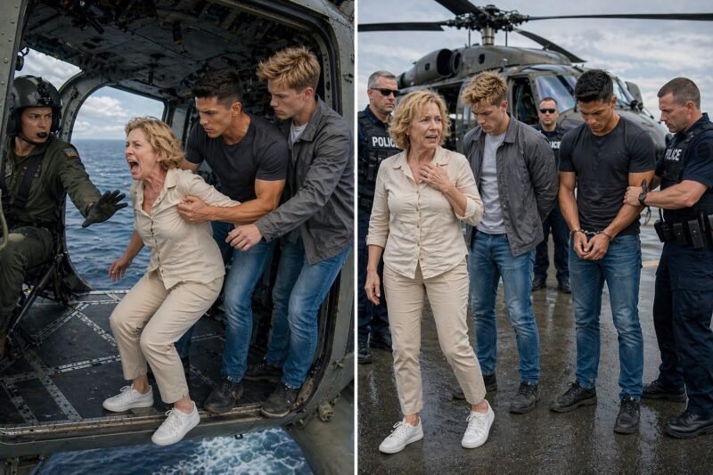 The sons decided to push their mother into the ocean to get rid of her ...