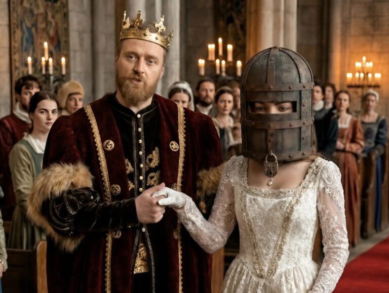 The king placed a strange iron helmet on his daughter’s head and locked ...
