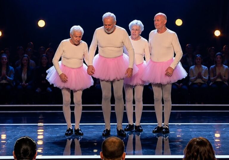 Four old men wearing ballet tutus came to a talent show: the audience ...